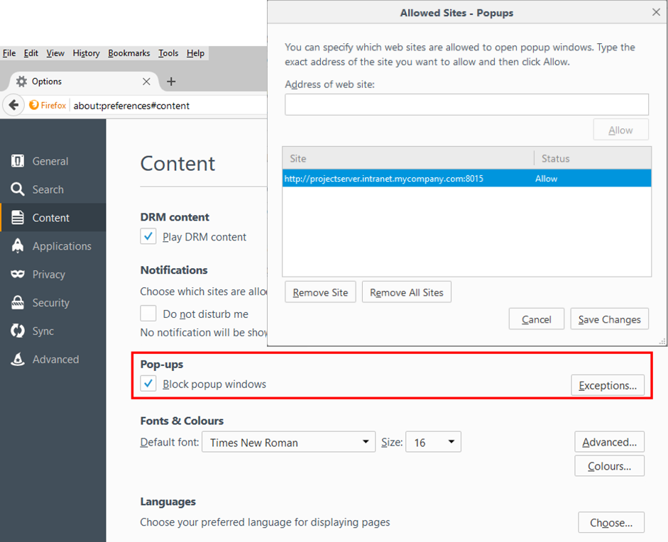 Cradle Exception For Popup Blocker 3sl Blog