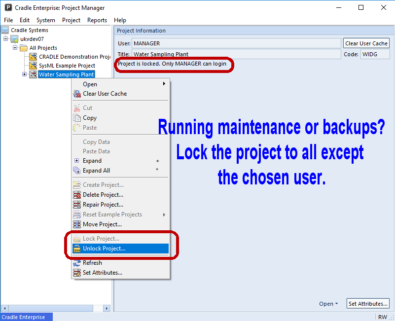 Locking Projects - 3SL Blog