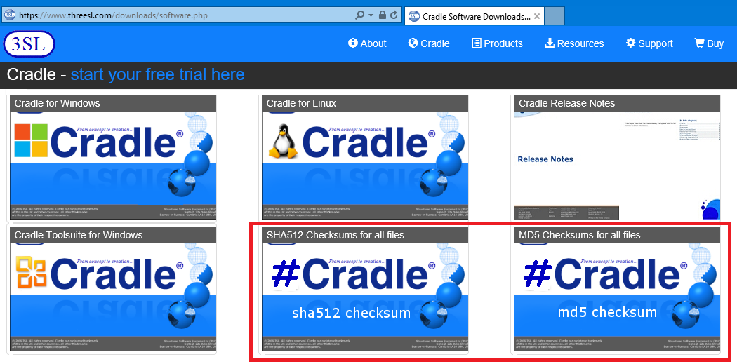 Checking the integrity of your downloaded Cradle files - 3SL Blog