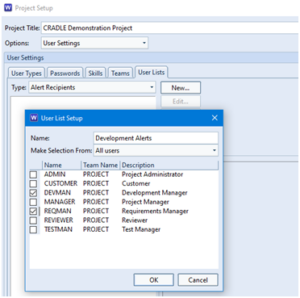 Sending Alerts to User Lists in WorkBench